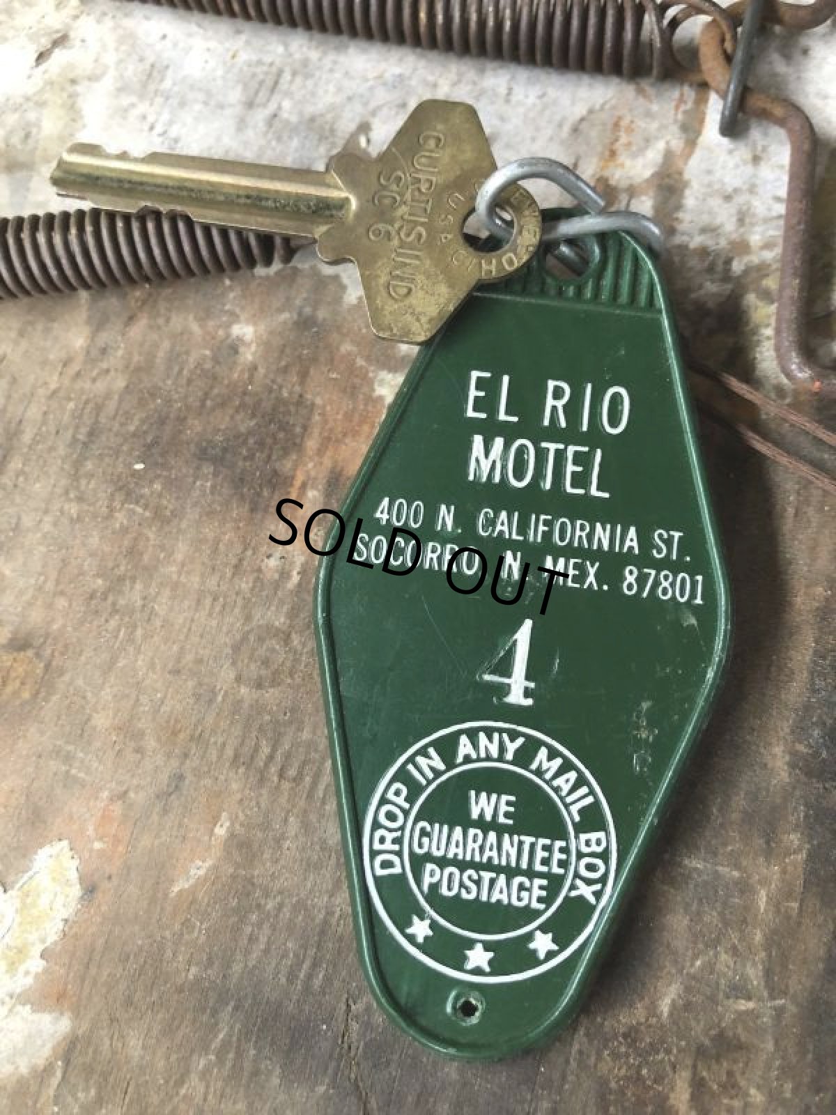 Vintage Motel Key EL MOTEL #4 (C328) - 2000toys Antique Mall