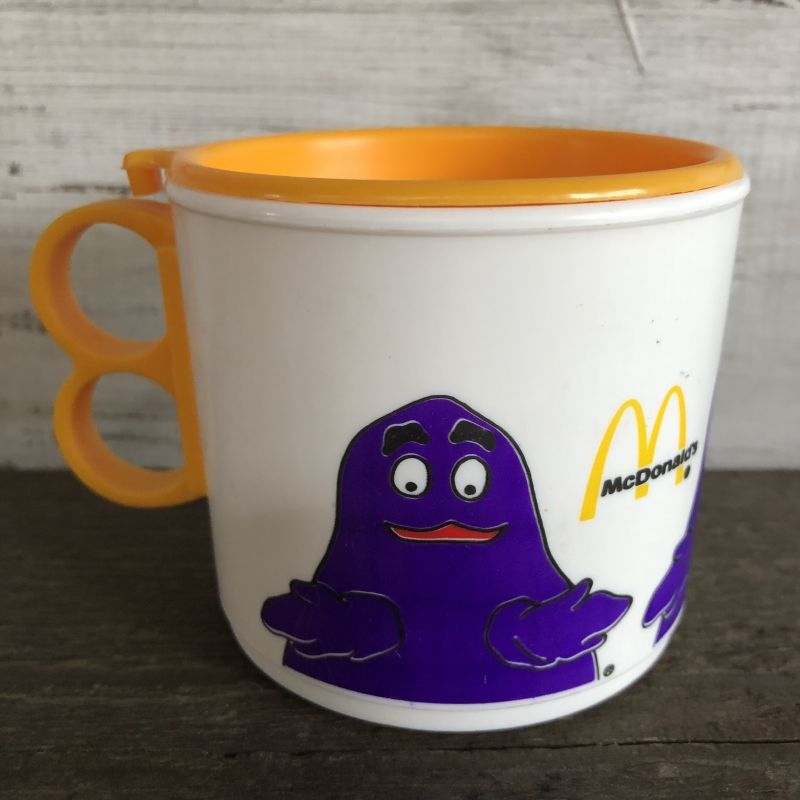 80s Vintage McDonalds Grimace Plastic Mug Cup J963 2000toys Antique